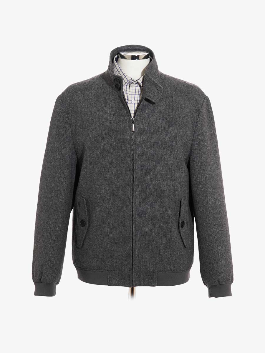 Wool Harrington Jacket - Anisan Fashions LTD